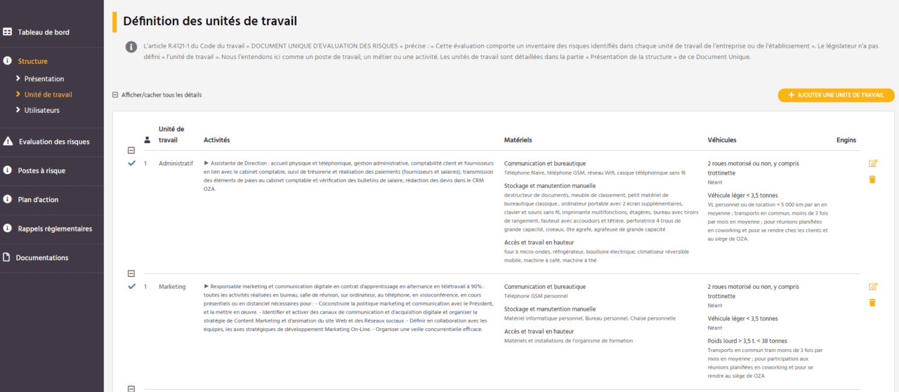 Document Unique en ligne - DUERP-Online